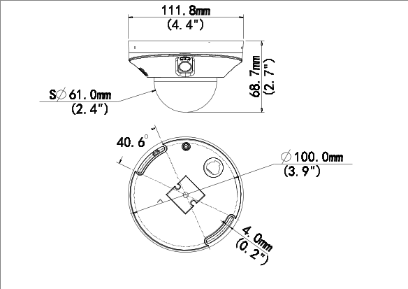 IPC353I-FW-PAEKCF20-TK1-V1-DT 【电瓶车检测系列】300万电梯TOF双光警戒蝶形半球网络摄像机 - 宇视科技